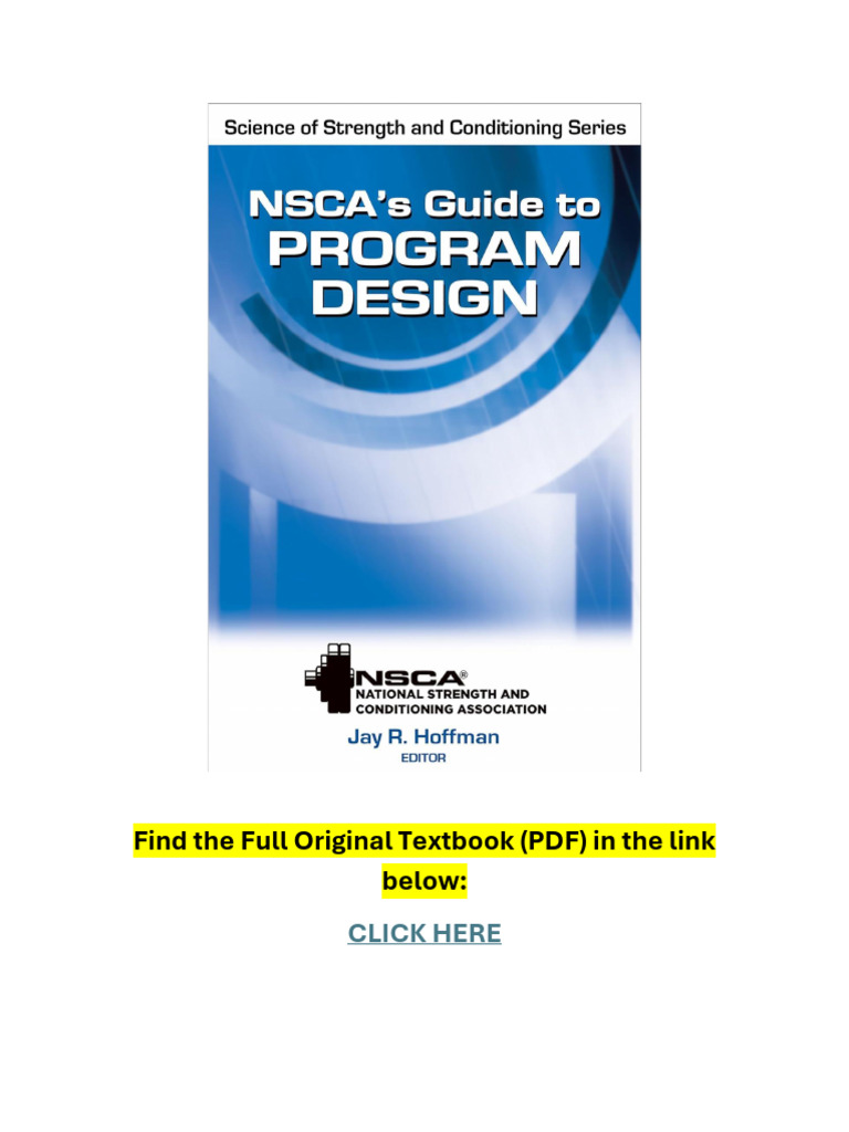 NSCA's Guide To Program Design PDF | PDF | Strength Training | Physical ...