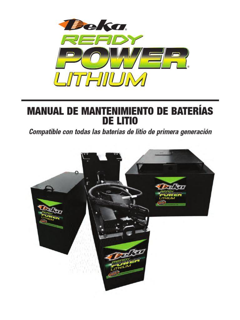 Deka Ready Power Service Manual Spanish (2708S) | PDF | Conector eléctrico | Batería de iones de ...