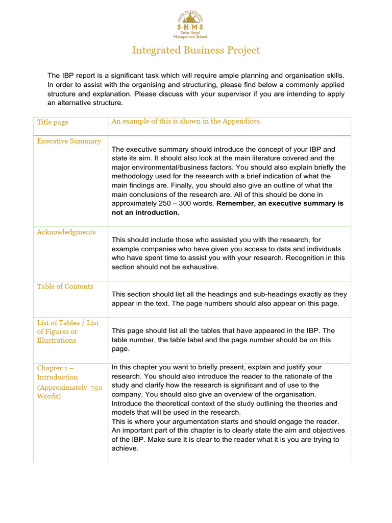 IBP Chapter Specifications | PDF | Methodology | Analysis
