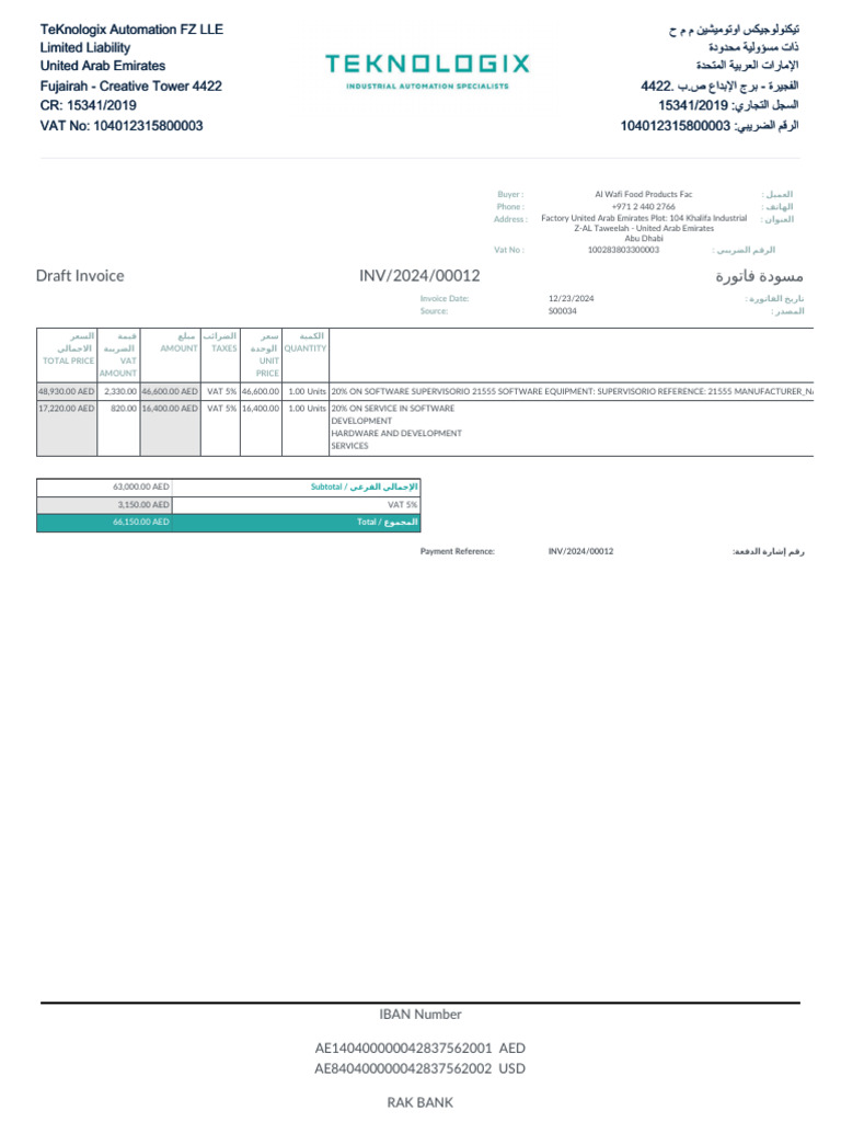 Draft Invoice INV - 2024 - 00012 | PDF | Accounting | Business Documents