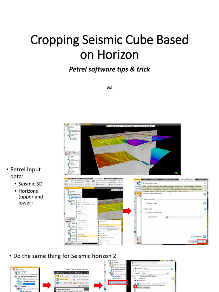 Petrel - Cropping Seismic Cube Based On Horizon - WR | PDF
