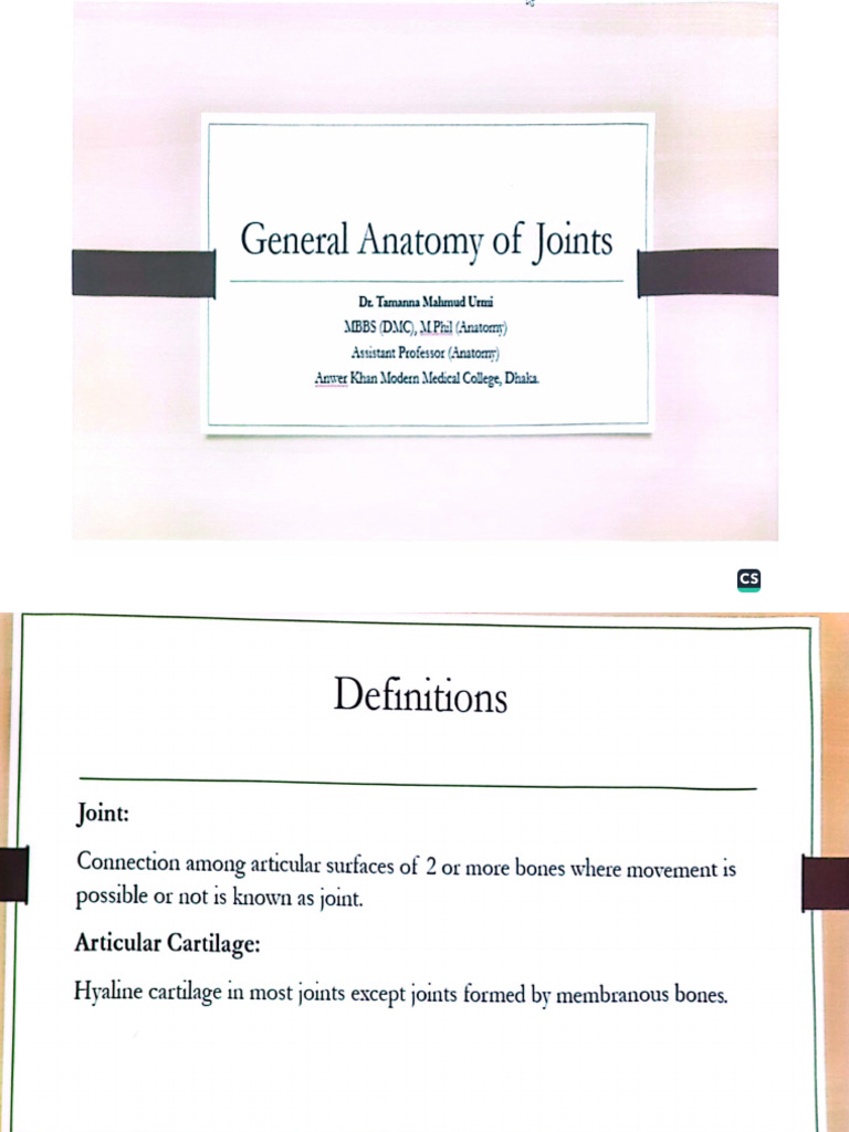 Joints Urmi Ma'am | PDF