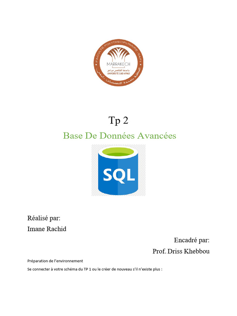 TP SQL : Analyse de Performances Sportives | PDF | Informatique