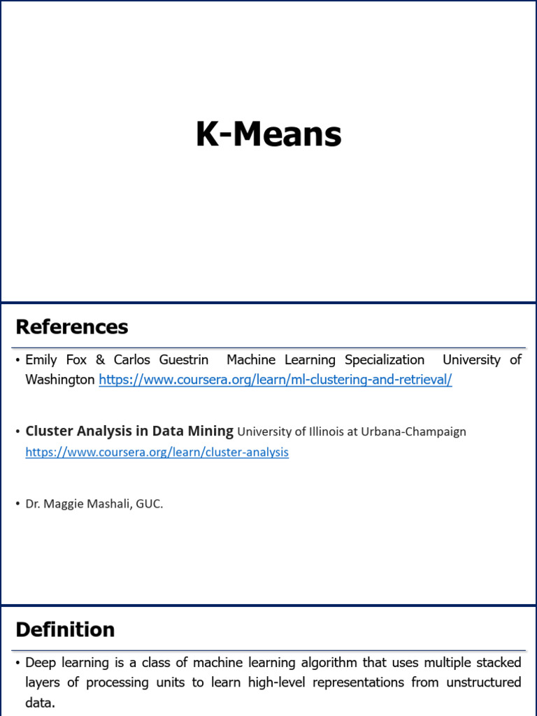 04-FSSR DS610 2024 2025T1 Kmeans | PDF | Cluster Analysis | Machine Learning