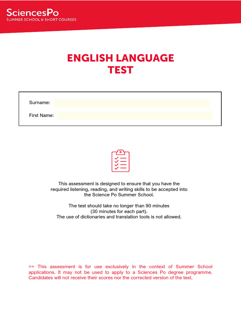 SummerSchool English Language Test | PDF | Taliban | Afghanistan