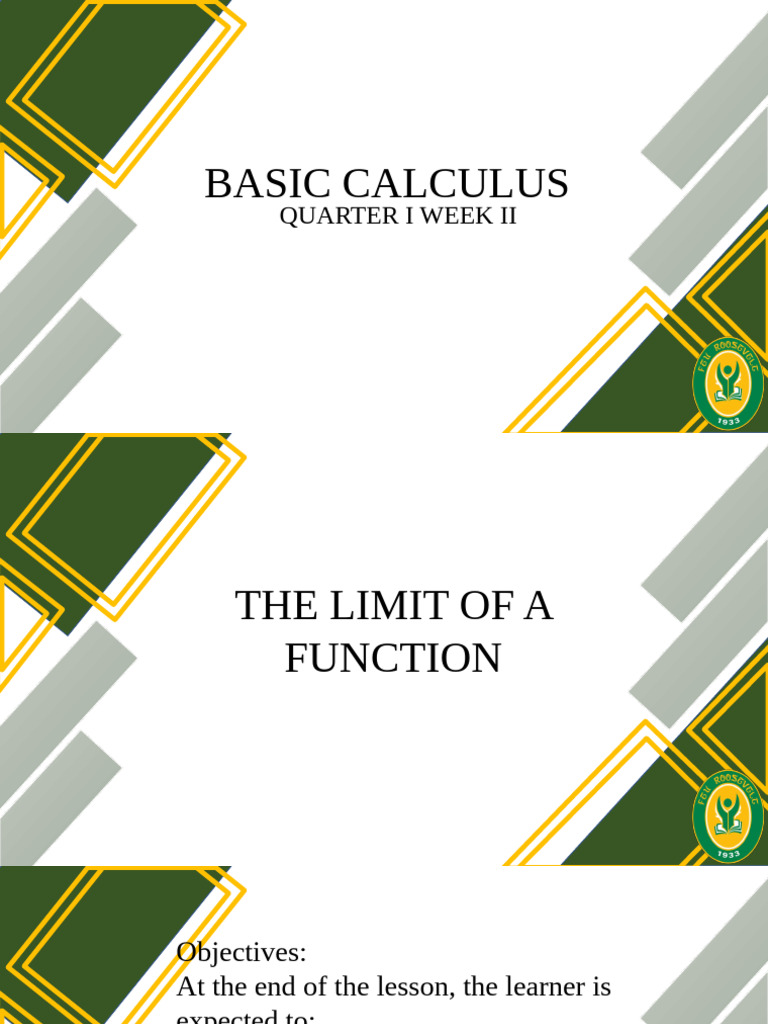 Q1w2-The Limit of A Function at C vs. The Value of A Function at C ...