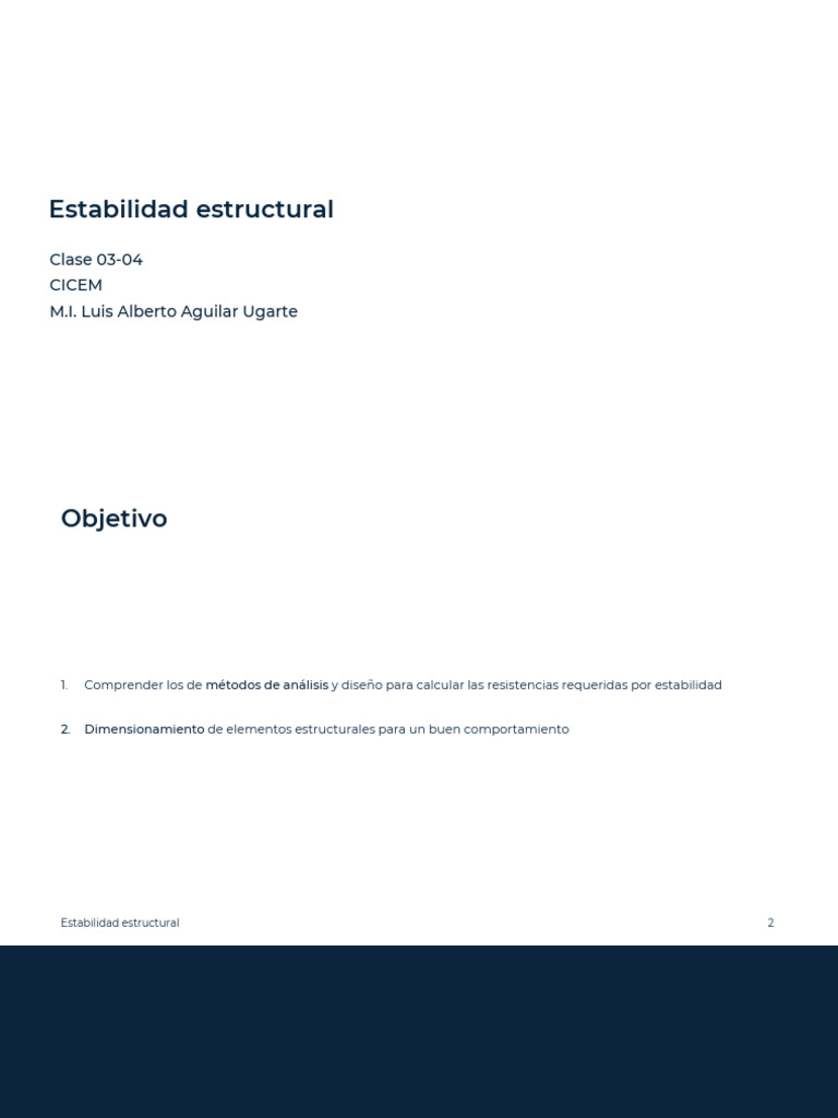 Estabilidad Estructural CICEM 2 4 | PDF | Rigidez | Análisis estructural