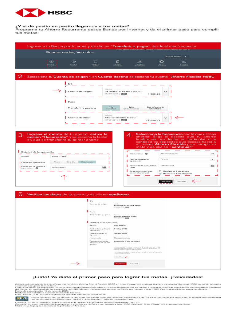 Ahorra con HSBC: Guía de Ahorro Recurrente | PDF | Bancos | México