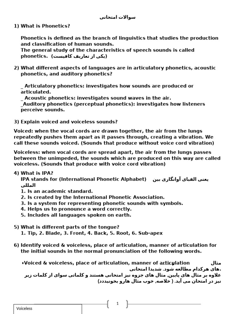 Phonetics | PDF | Phonetics | Vowel