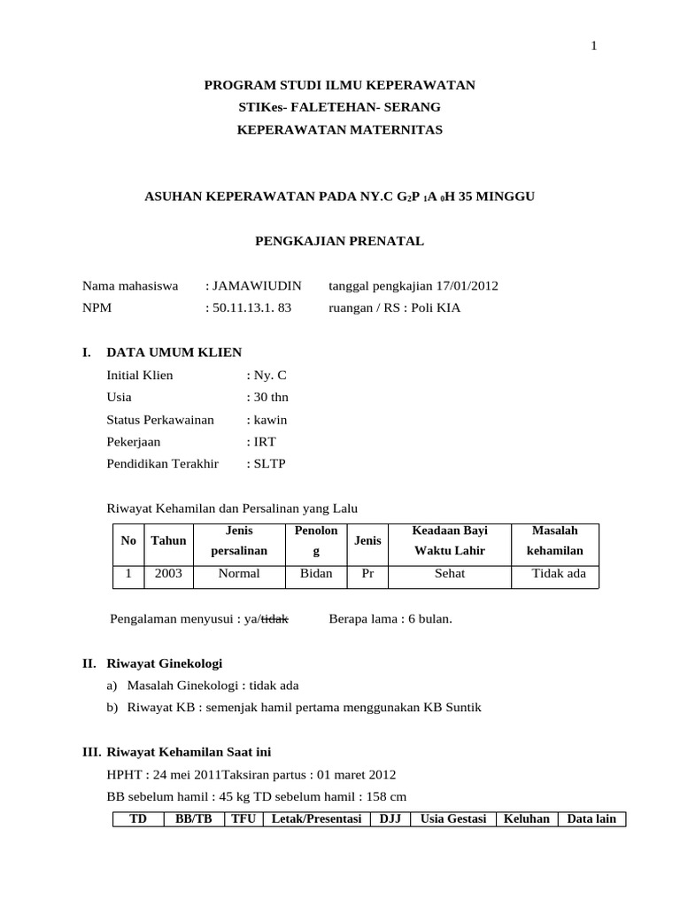 Antenatal Lk Bru | PDF
