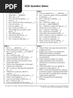 DOK Question Stems | PDF