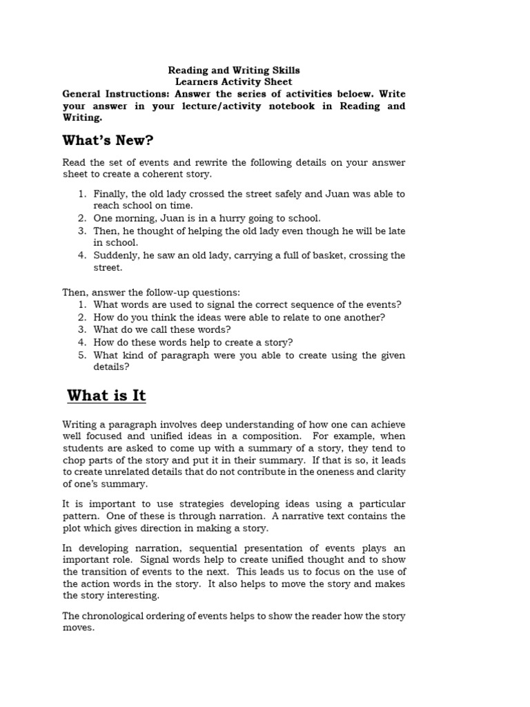 Reading and Writing Skills Module 1 | PDF | Cognition | Behavior ...