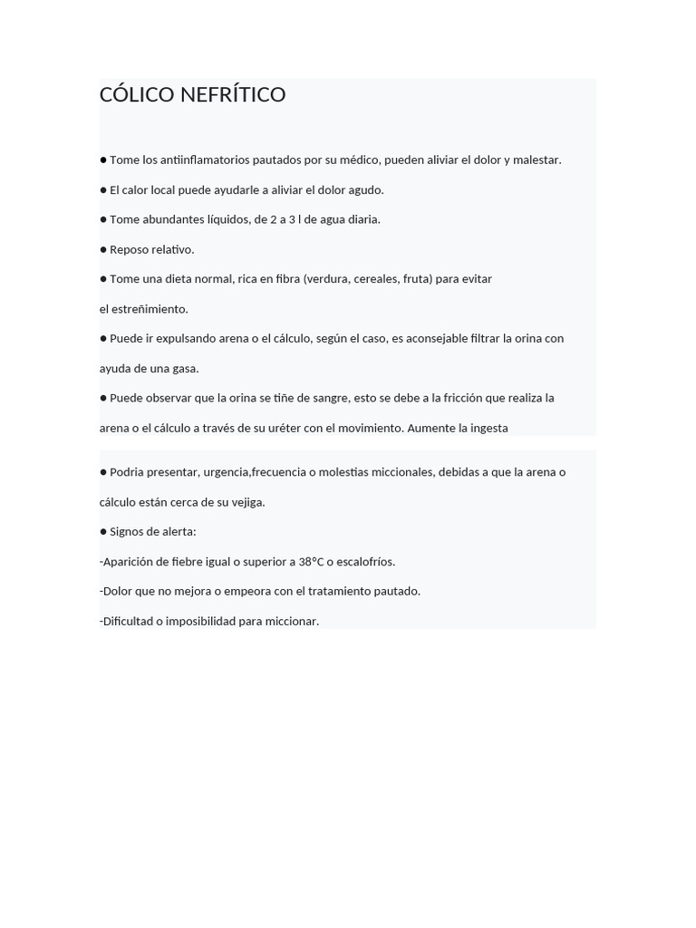 Cólico Nefrítico | PDF