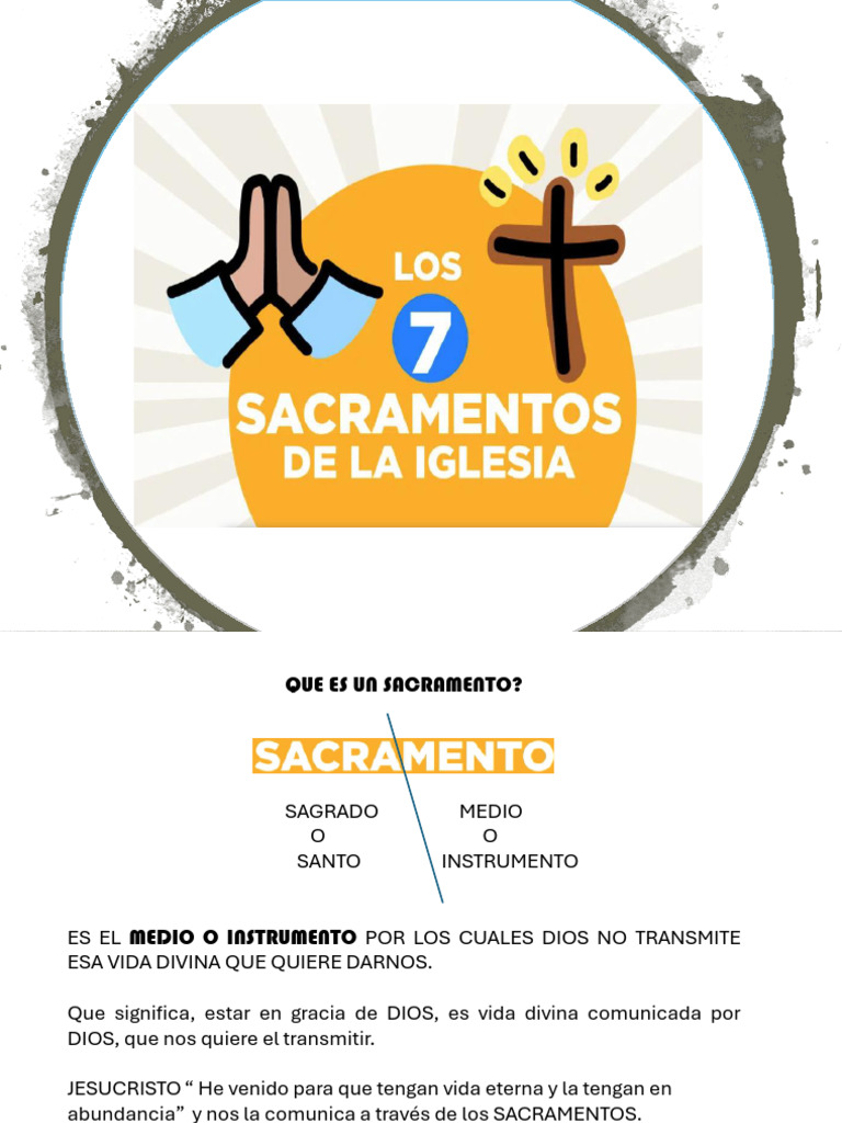 Los Sacramentos de La Iglesia | PDF | eucaristía | Cristo (título)
