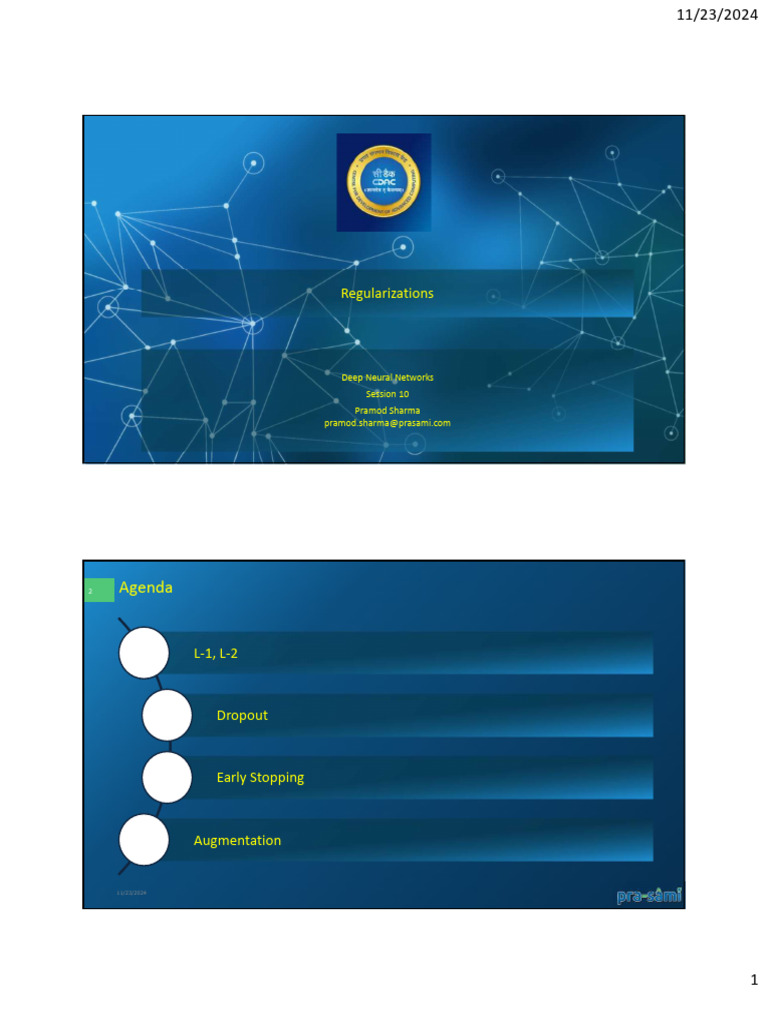 S10 DNN Regularization Wip | PDF | Artificial Neural Network | Mathematical Analysis