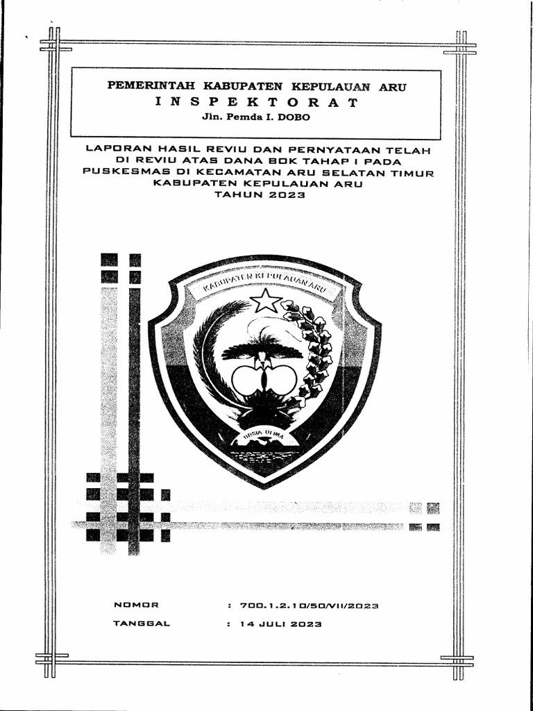 Lap Hasil Reviu Dana Bok Tahap I Tahun 2023 | PDF