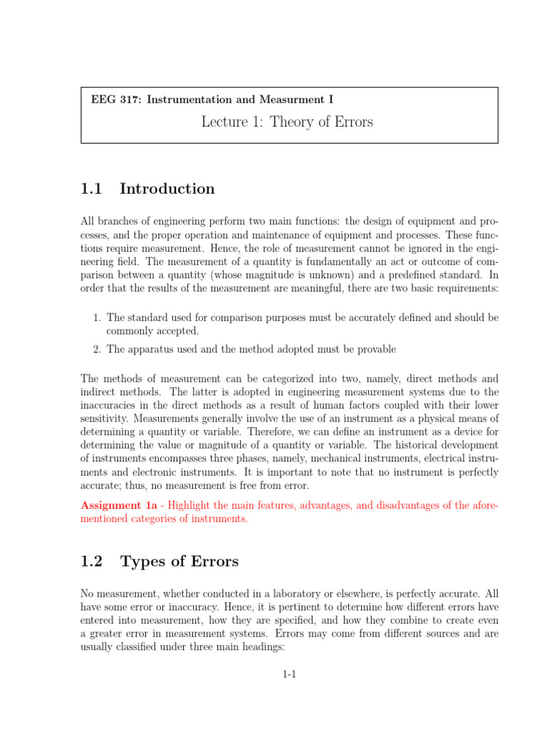 04_12_24_EEG 317_Lec1 | PDF | Significant Figures | Errors And Residuals