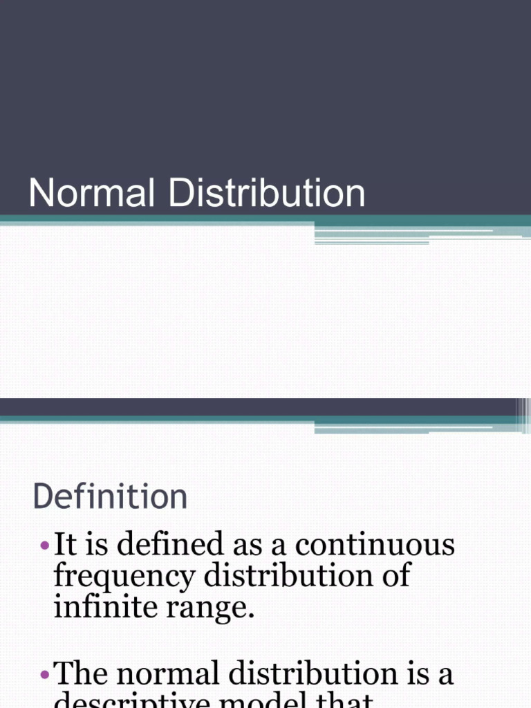 Normal Distribution Curve - Dr. S. Aliyu-1 | PDF