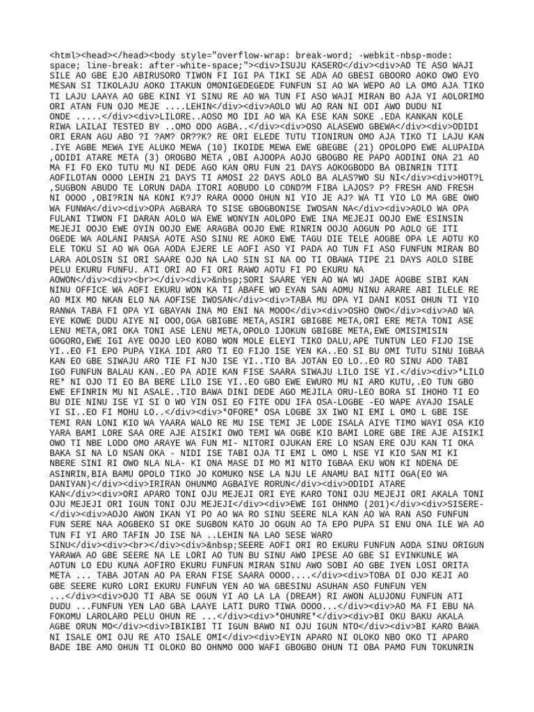 Asiri Ipinle Ola | PDF