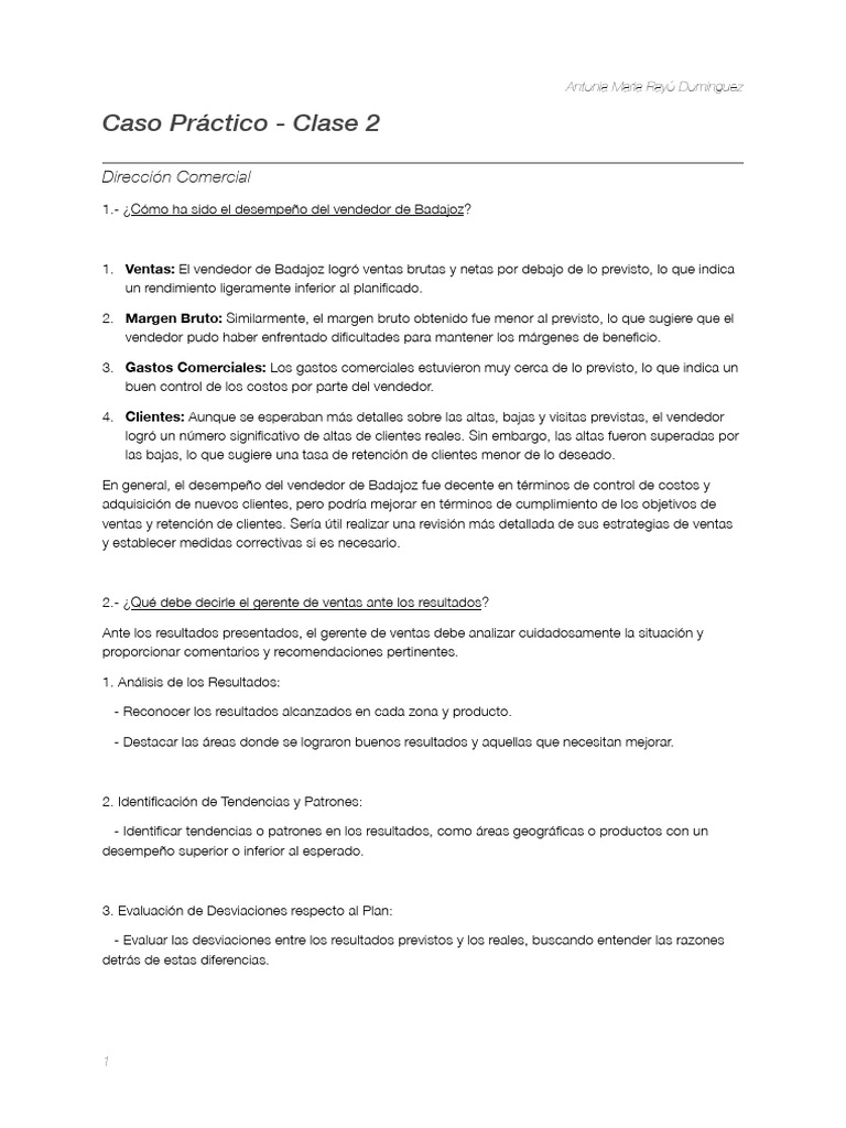 Caso PrÃ¡ctico - Clase 2 DC | PDF | Margen bruto | Business