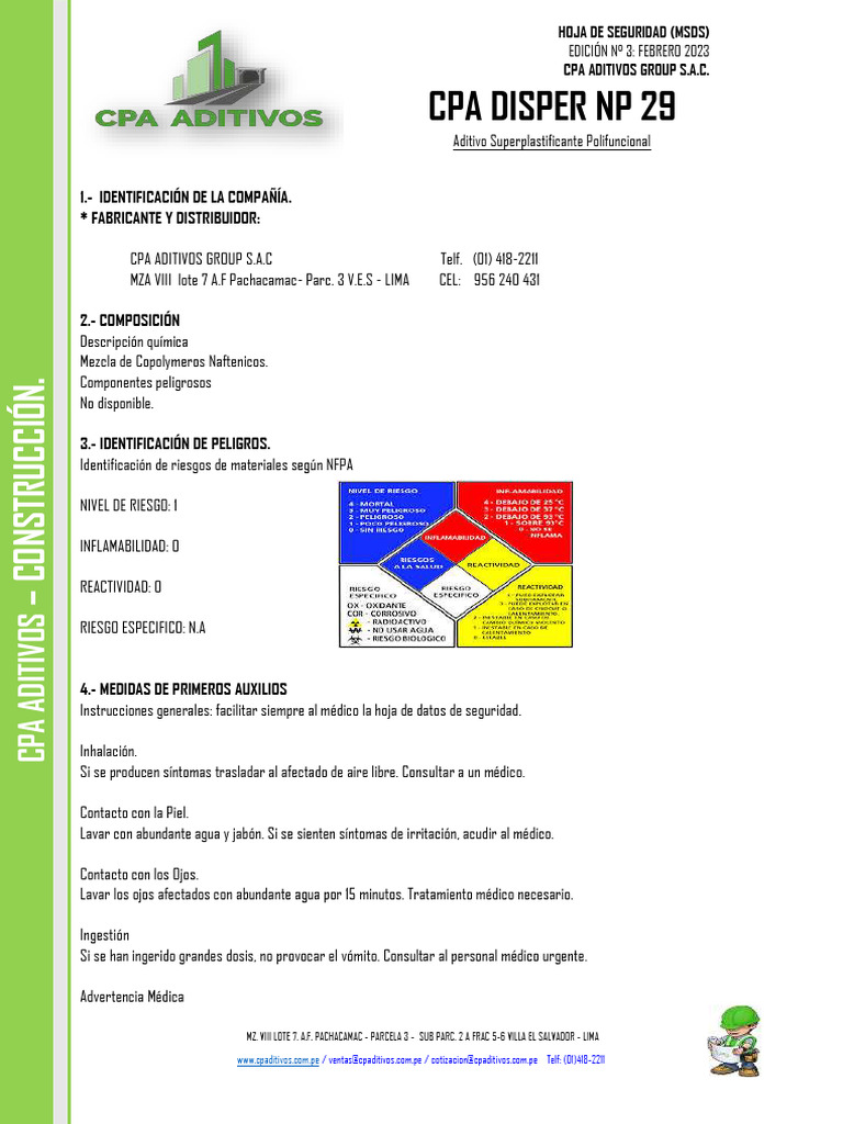 CPA DISPER NP 29 | PDF | Agua | Incendios