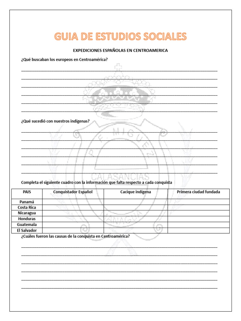 Guia de Sociales - 090707 | PDF | Centroamérica | Nicaragua