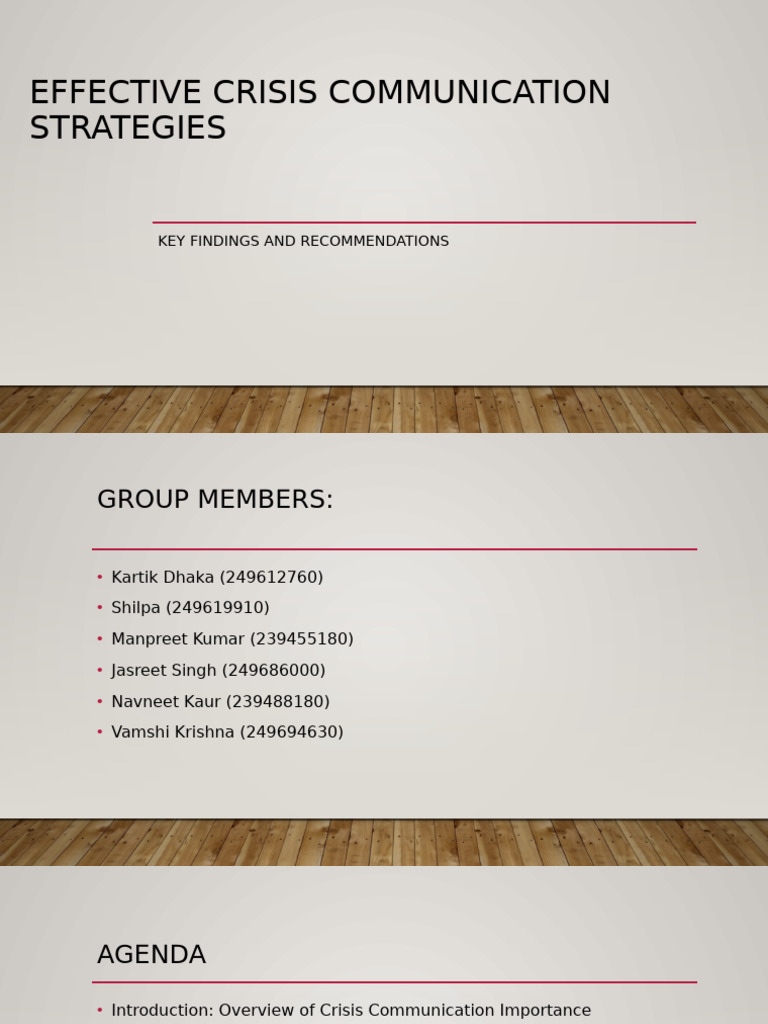 Effective Crisis Communication Strategies | PDF | Crisis Management ...