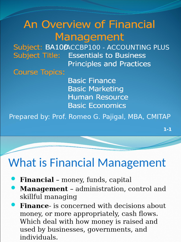 Financial MNGT Module1 Updated | PDF | Time Value Of Money | Net Income