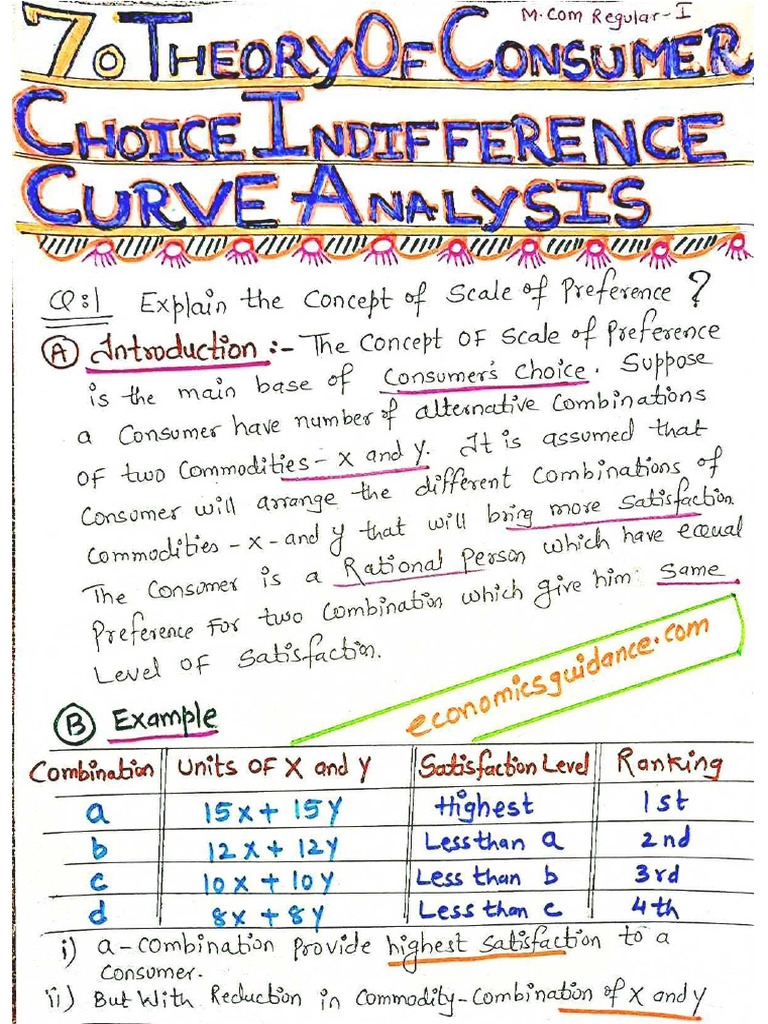 Indifference Curve | PDF