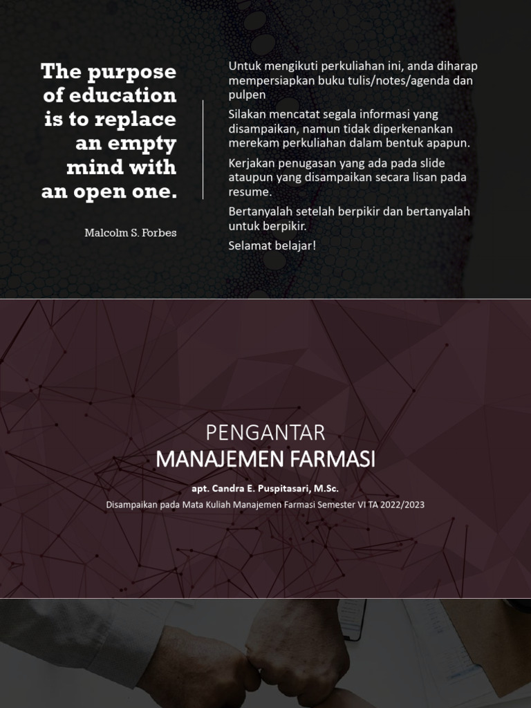 1-2 Pengantar Manajemen Farmasi 2023 | PDF