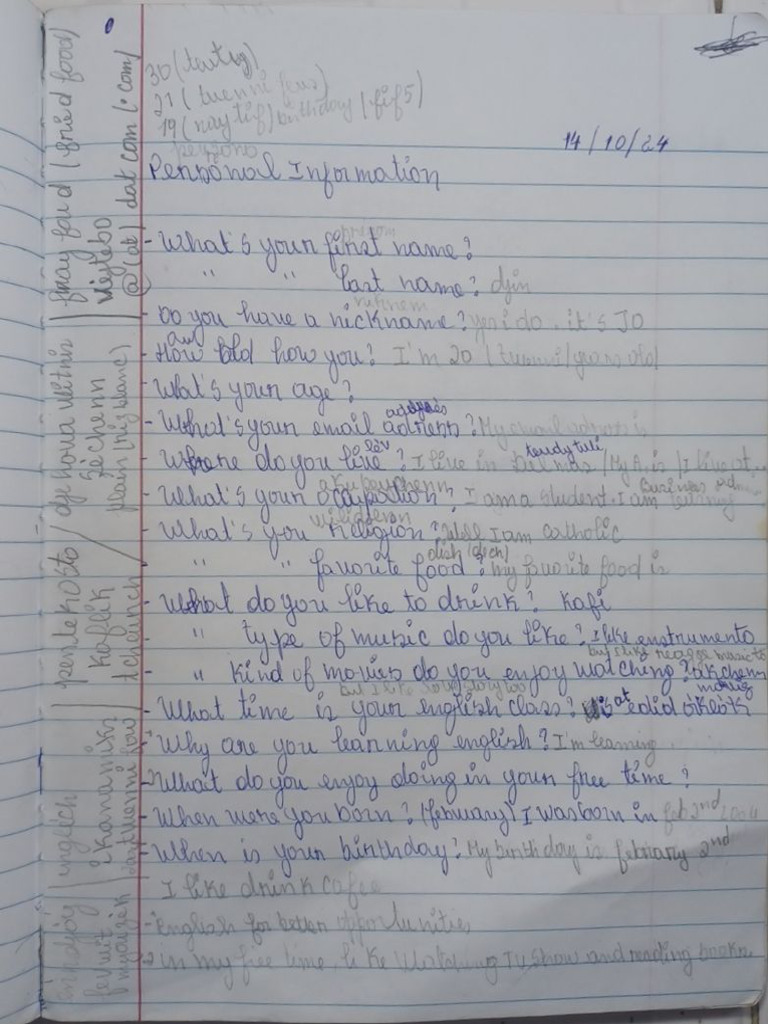 Scan Note Anglais | PDF