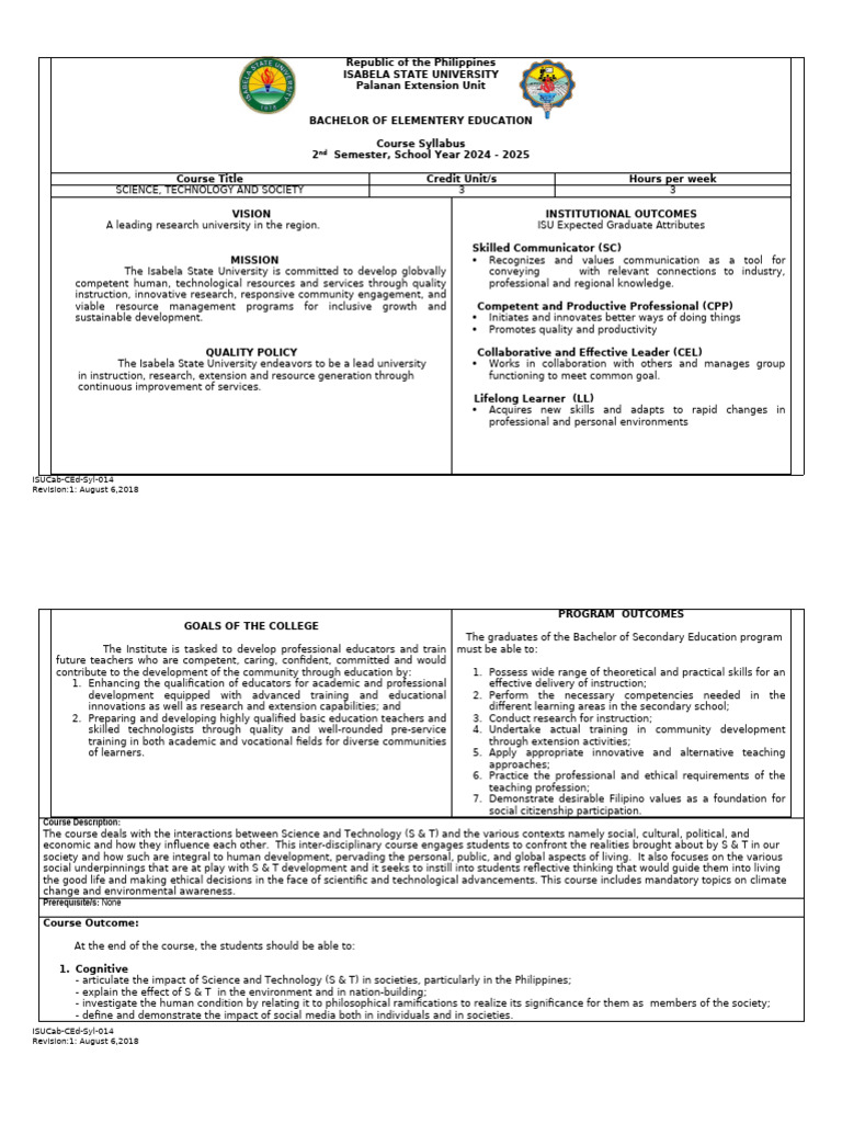STS- Syllabus | PDF | Learning | Teachers STS- Syllabus | PDF | Learning | Teachers