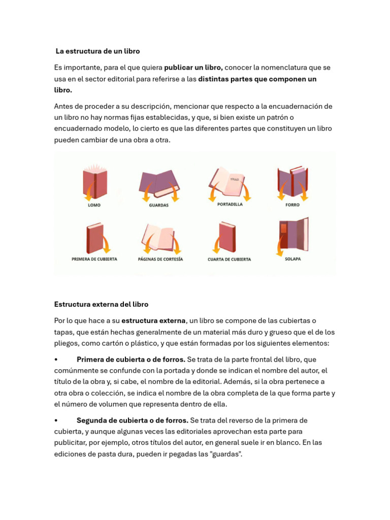 La Estructura de Un Libro | PDF | Libros | Narración