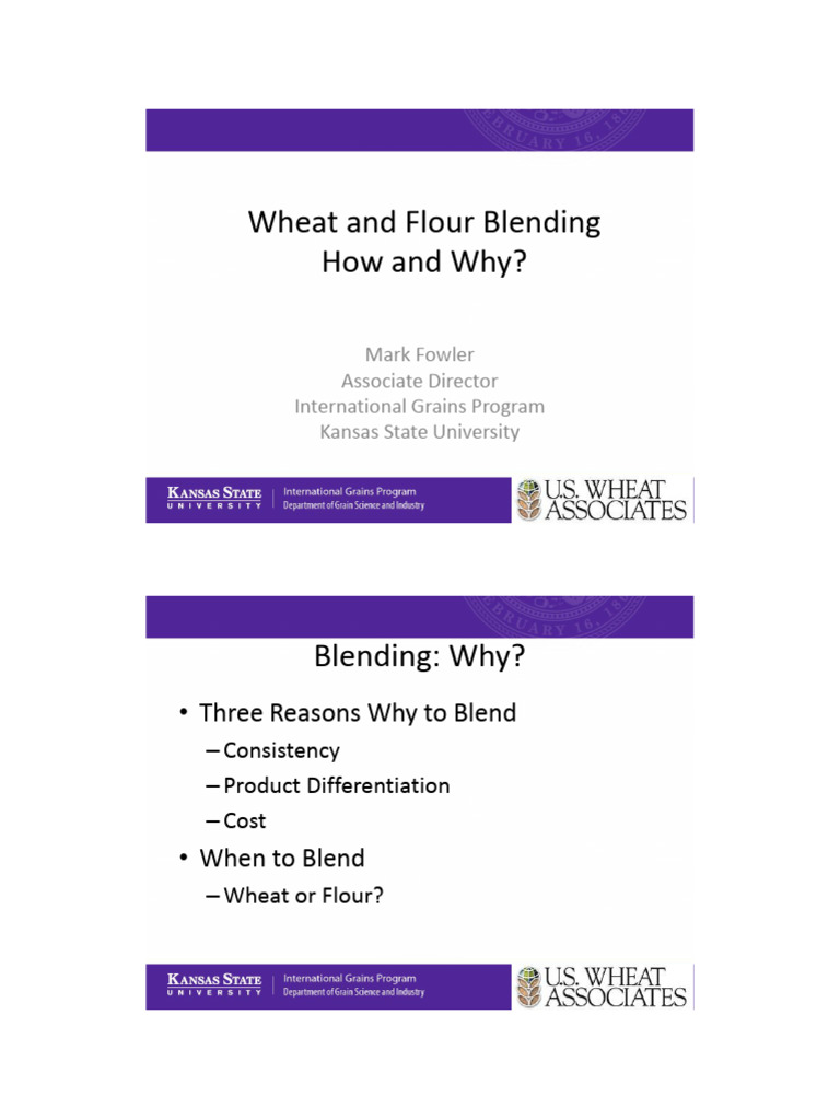 Wheat and Flour Blending Strategies | PDF | Flour | Wheat