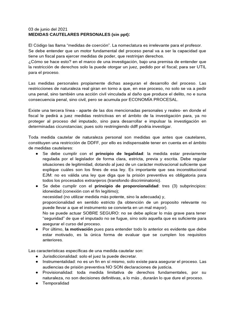 Clase 03 de Junio - Proc - Penal | PDF | Mandato | Ley común