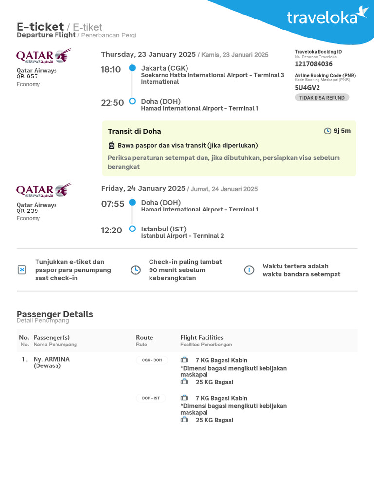 FLIGHT#1 Armina CGK 5U4GV2 IST FLIGHT - ORIGINATING | PDF