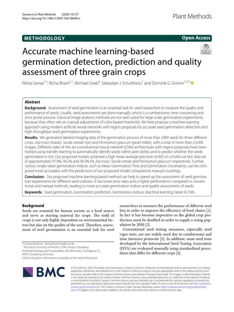 2020_Accurate Machine Learning-based Germination Detection, Prediction ...