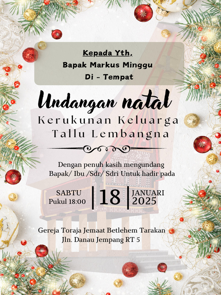 Contoh Undangan Natal | PDF