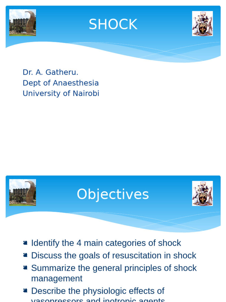 Clinical Scenarios in Shock Management 2 | PDF | Shock (Circulatory ...
