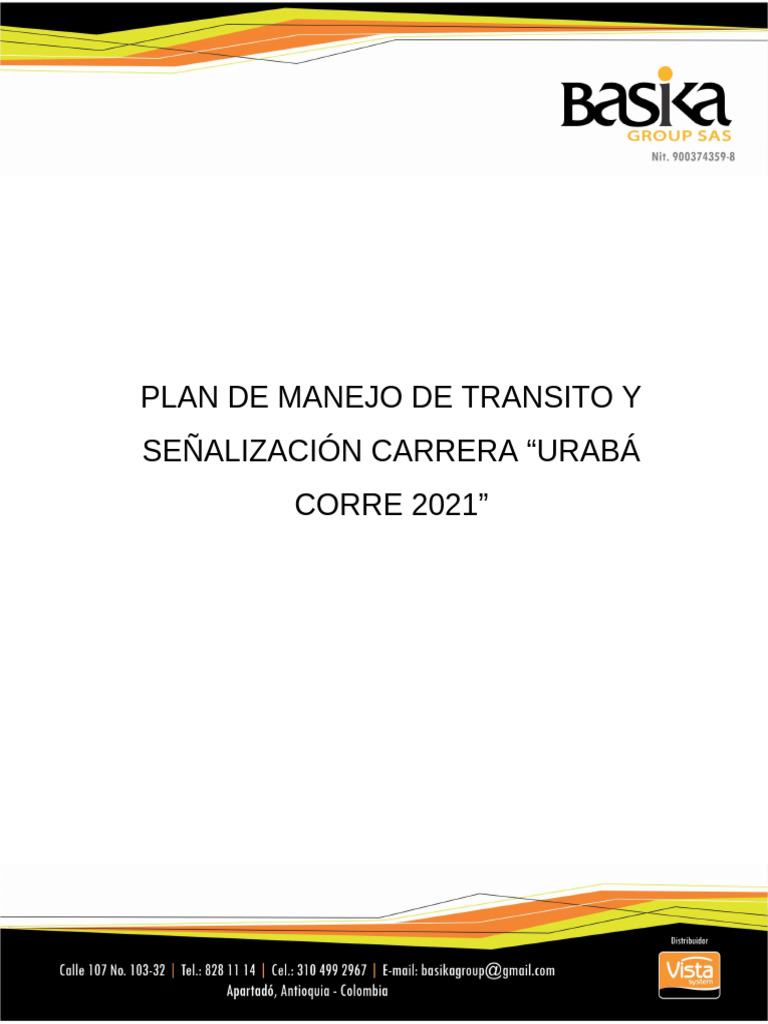 Plan Manejo de Transito | PDF | Tráfico | Peatonal