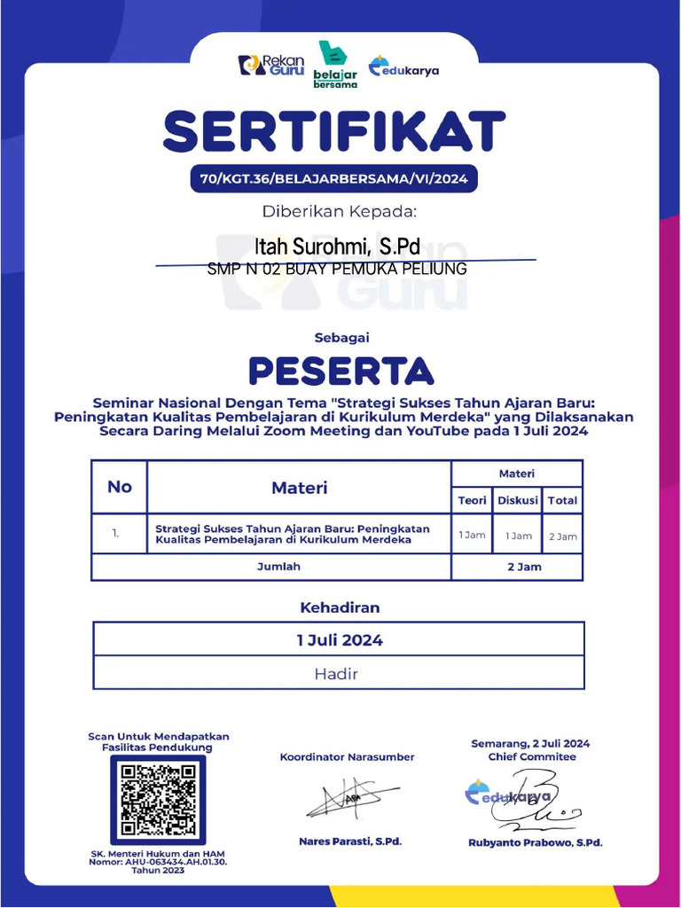 sertifikat 4 JP 2 | PDF