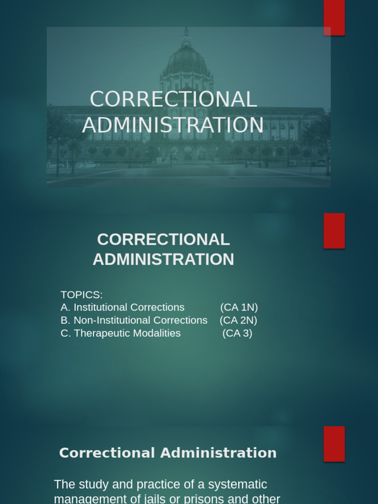 Module-1 Overview of Corrections | PDF | Probation | Rehabilitation (Penology)