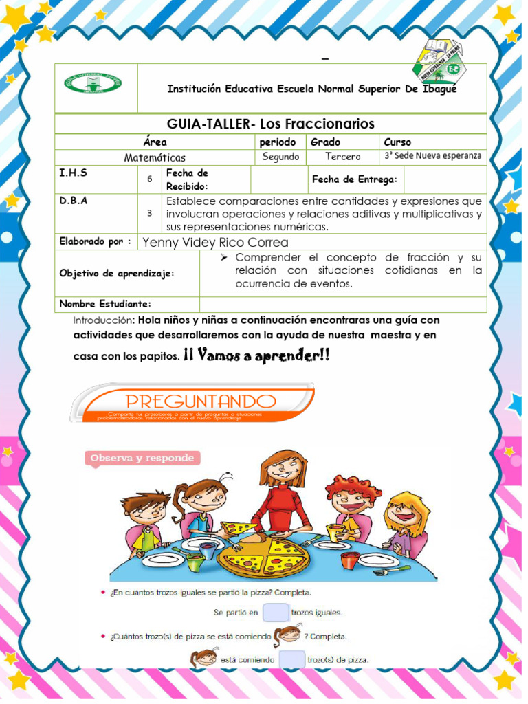 Guia de Fracciones Yenny Rico | PDF | Modificación de comportamiento ...