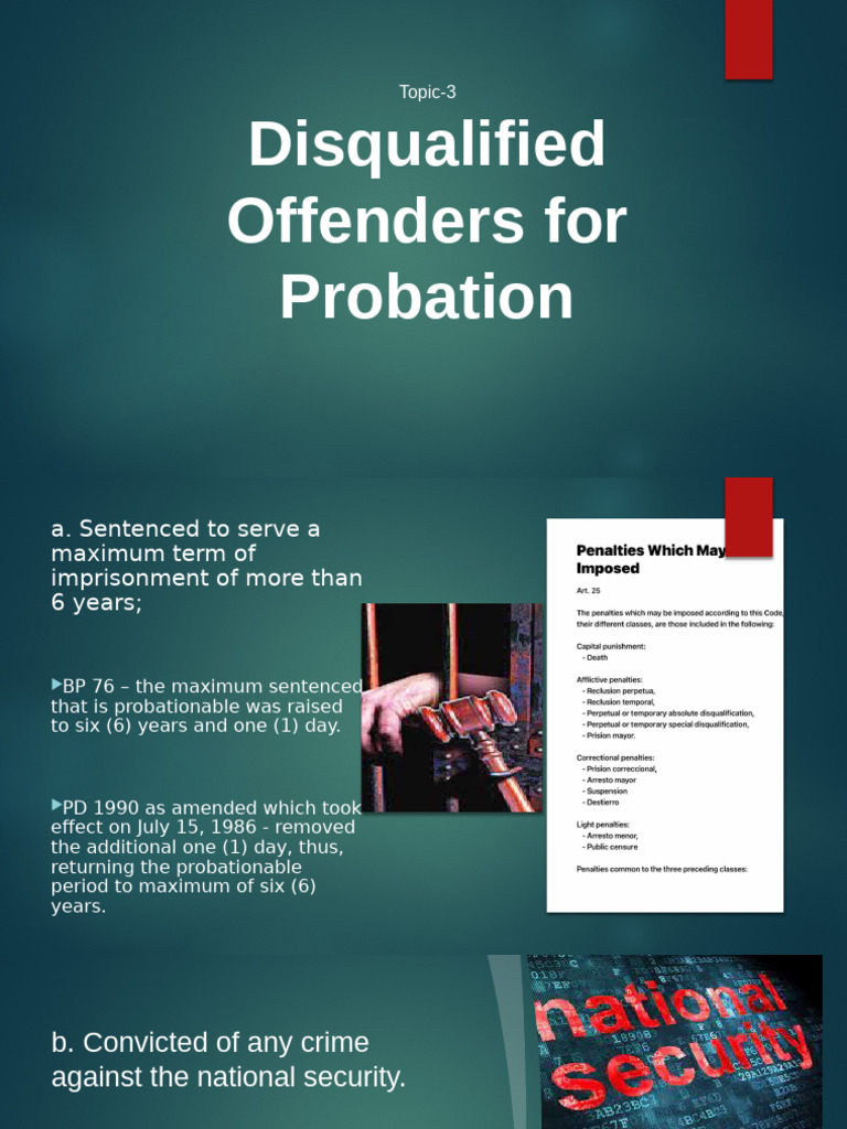 Module-3 Disqualification for Probation | PDF | Probation | Treason