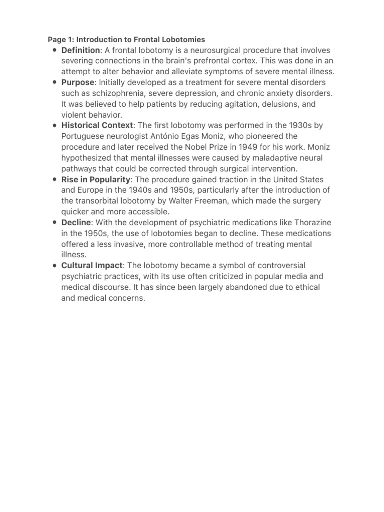 Lobotomies Page 1 | PDF