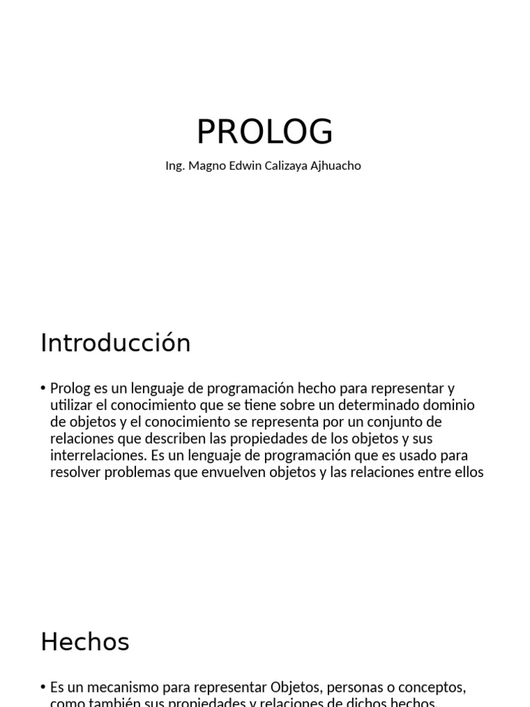 4 Prolog | PDF | Lógica matemática | Programación de computadoras