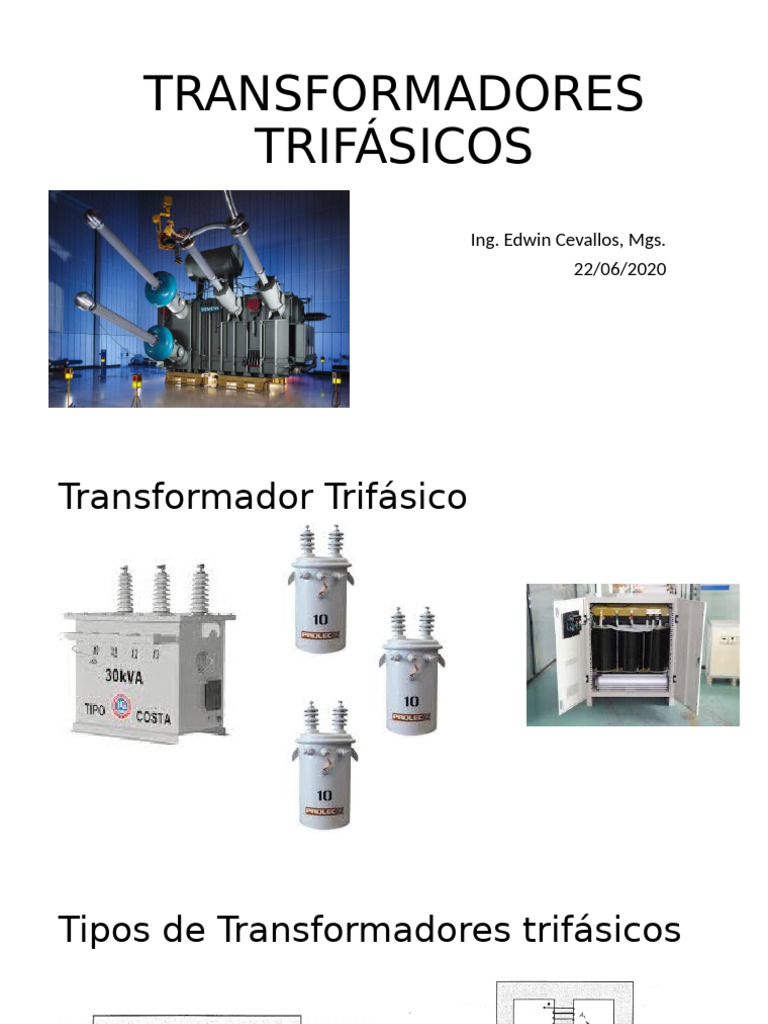 Transformadores Trifásicos | PDF | Transformador | Corriente eléctrica