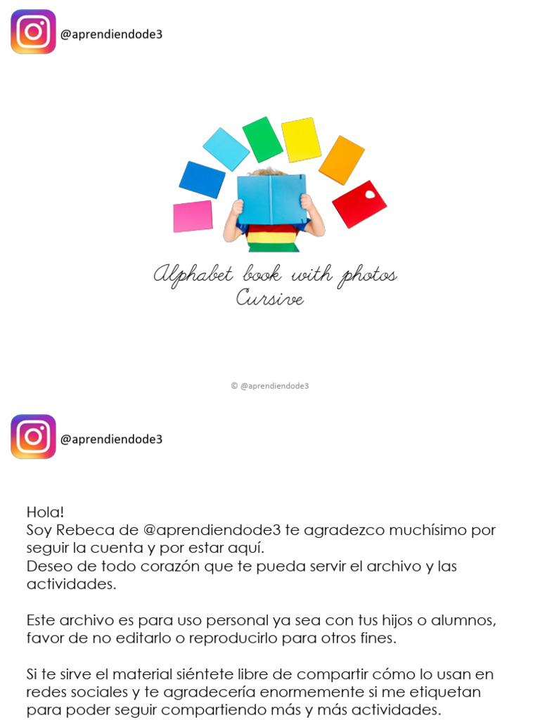 Libro del alfabeto con imágenes | PDF