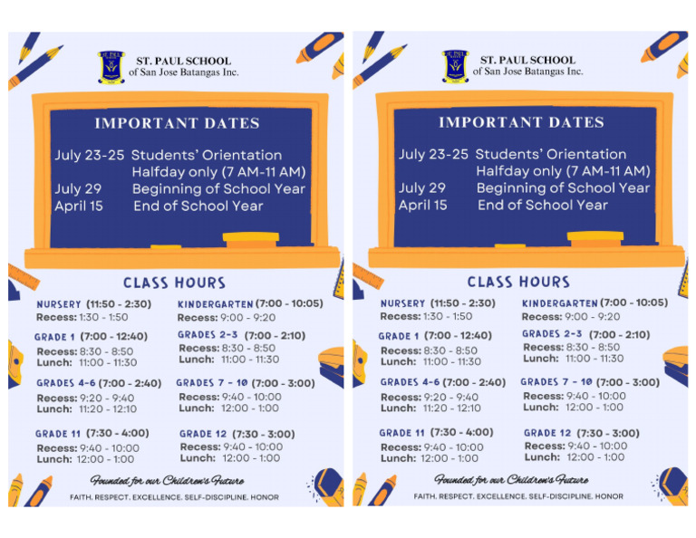 Important Dates | PDF