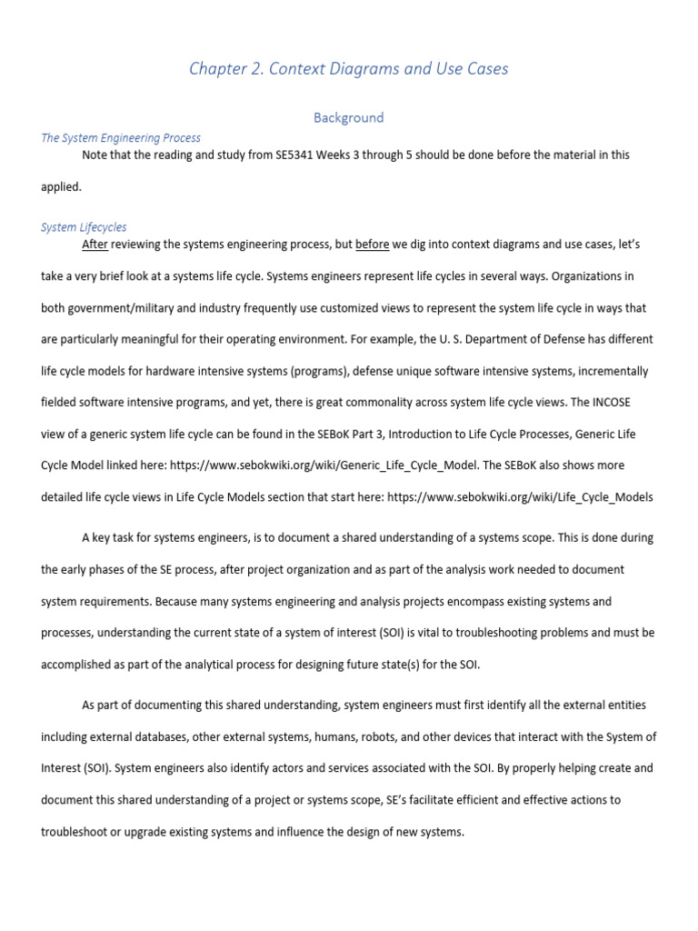 Chapter 2 Context Diagrams and Use Cases | PDF | Unified Modeling ...